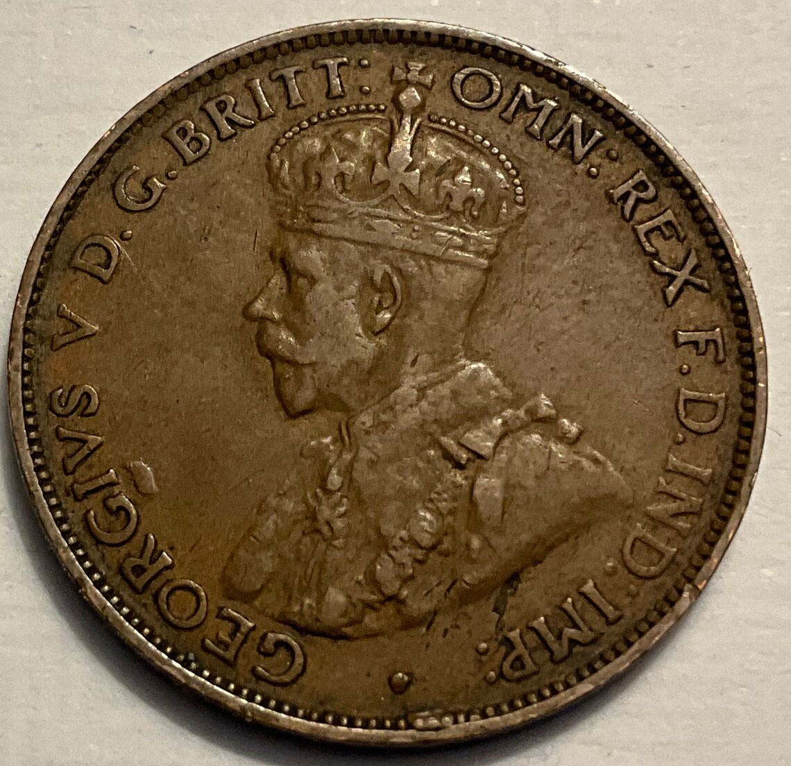 1927 Australia One Half Penny George V Coin - Etsy