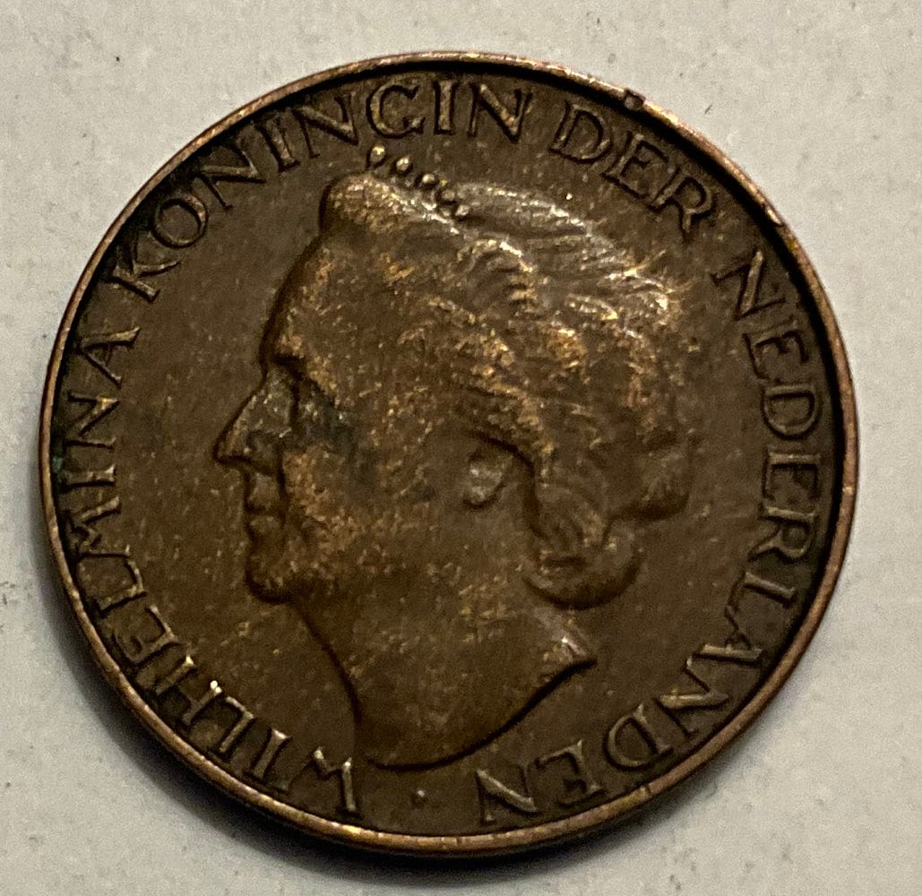 1948 Nederland 1 cent Wilhelmina-munt - Etsy Nederland
