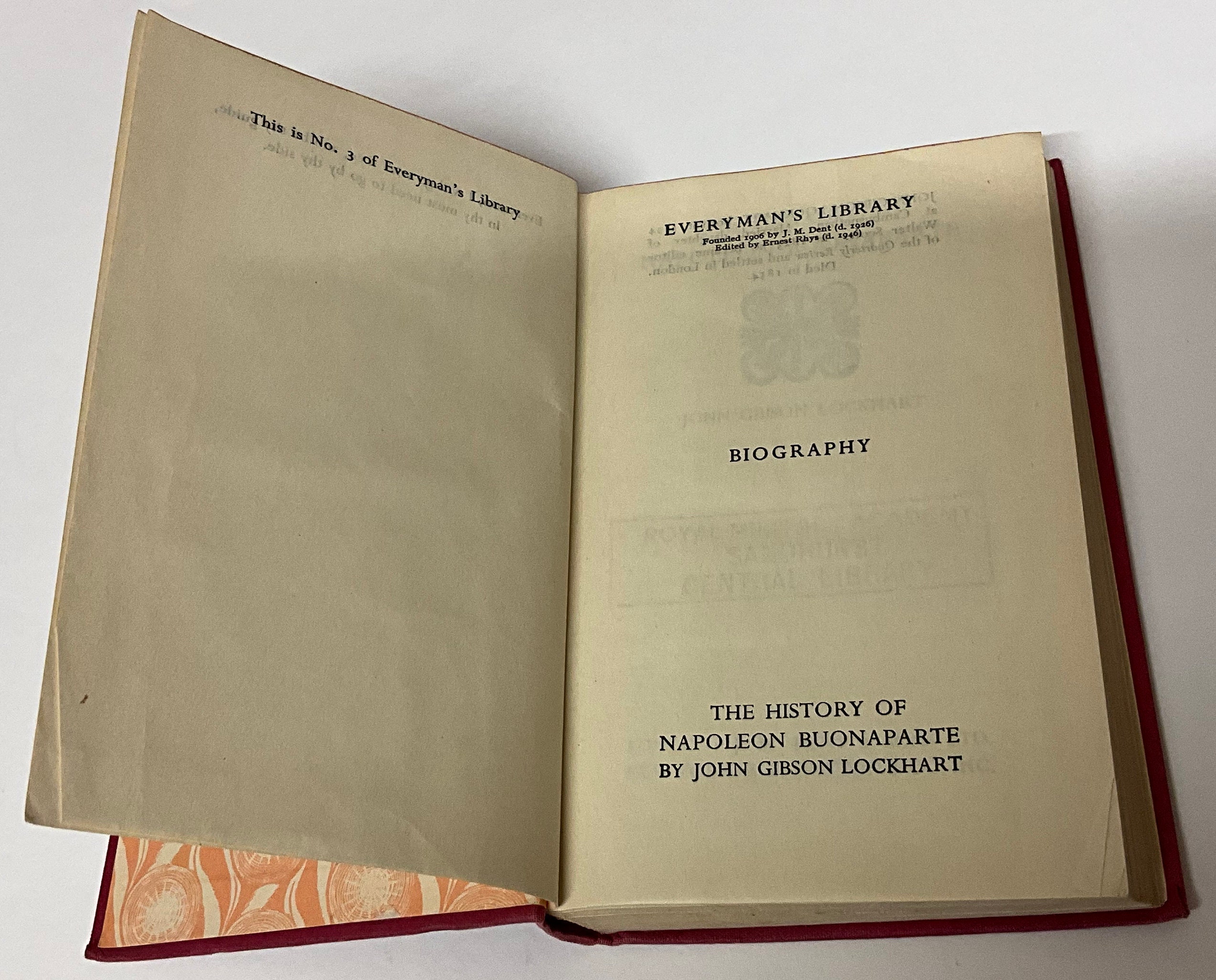 Everymans Library Biography the History of Napoleon - Etsy