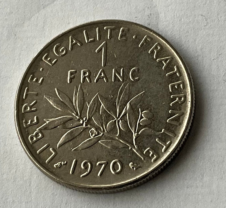1970 France 1 Franc Coin - Etsy