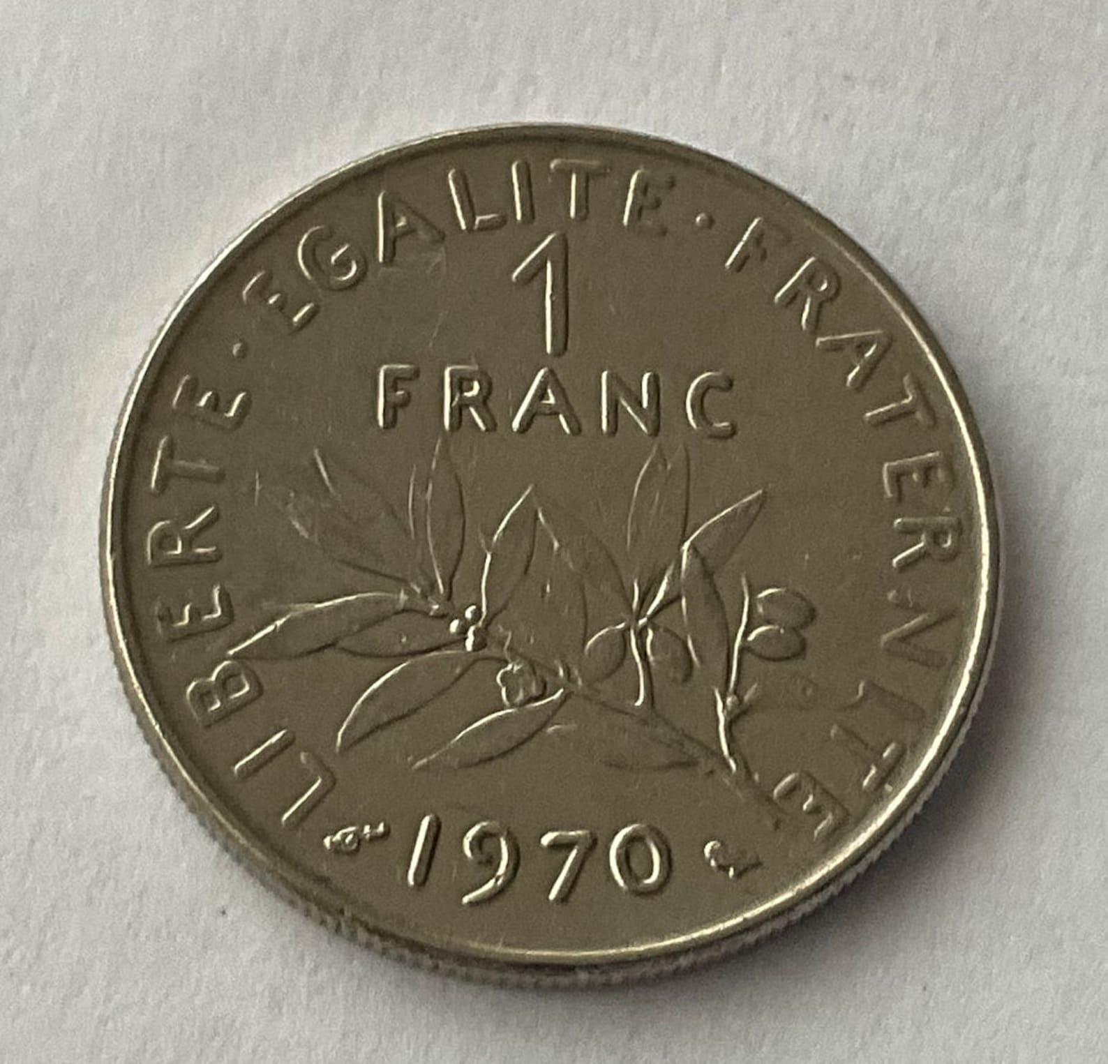 1970 France 1 Franc Coin - Etsy
