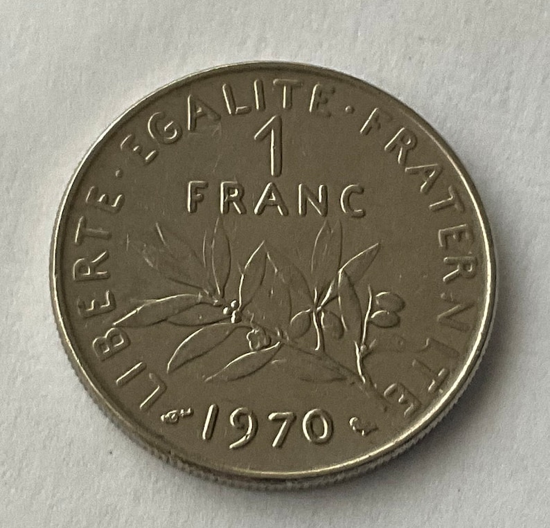 1970 France 1 Franc Coin - Etsy
