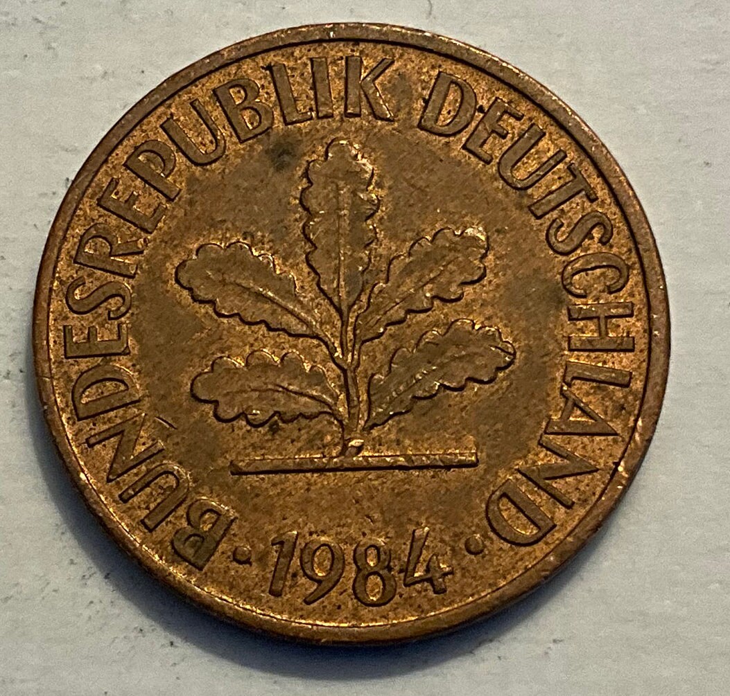 1984 Germany 2 Pfennig Coin - Etsy