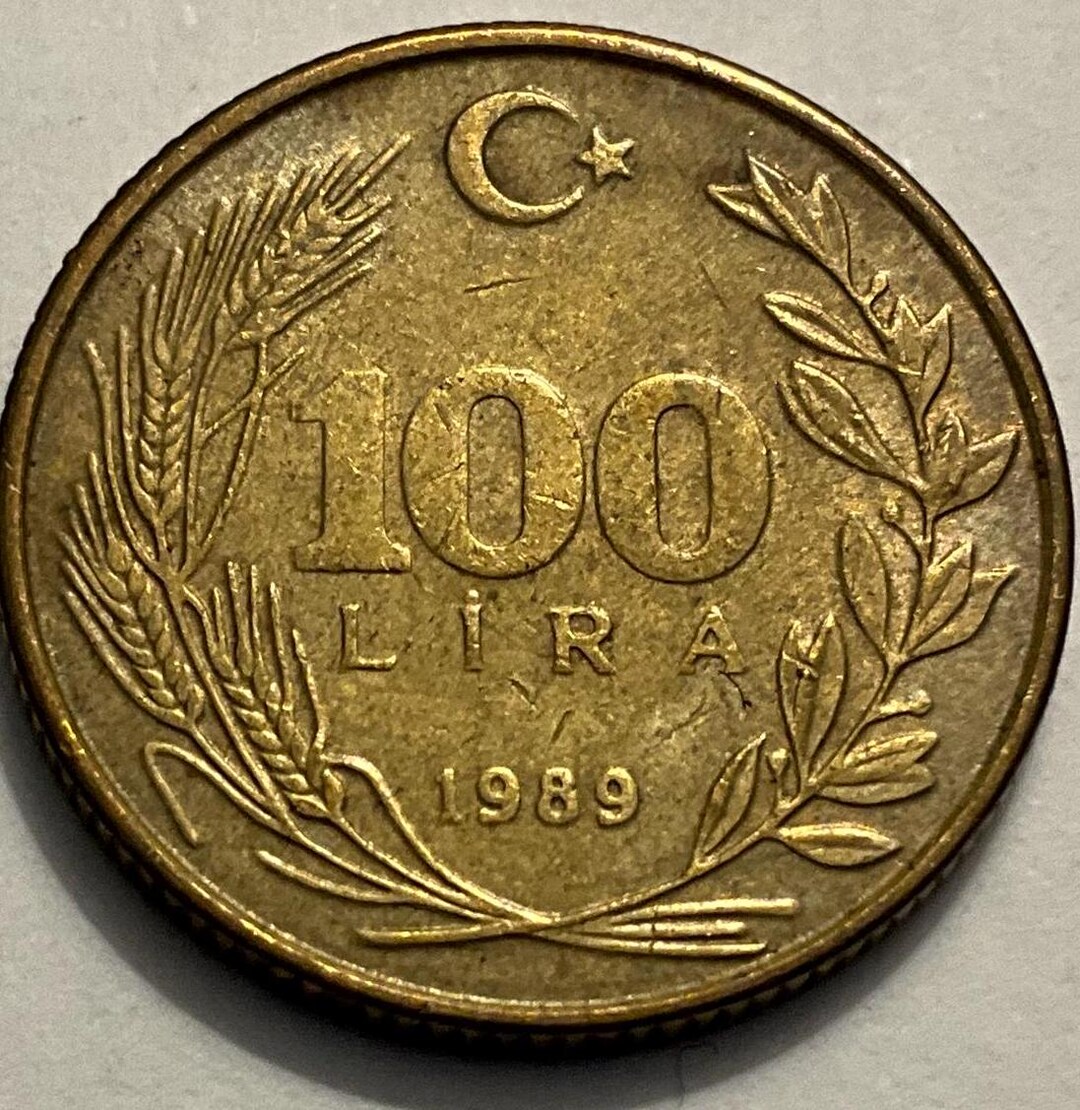 1989 Turkey 100 Lira Coin - Etsy
