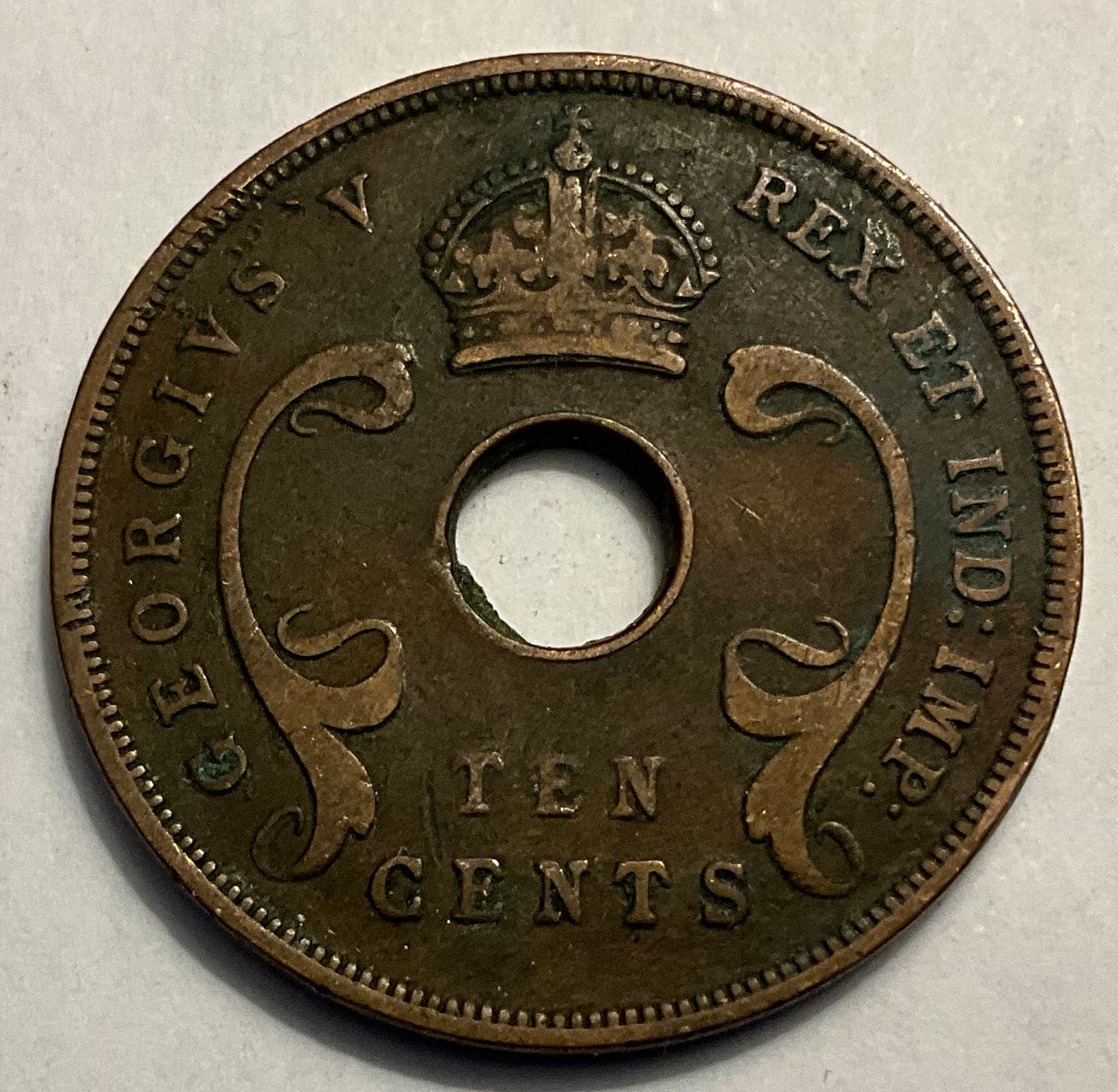 1933 East Africa George V Ten Cents Coin - Etsy