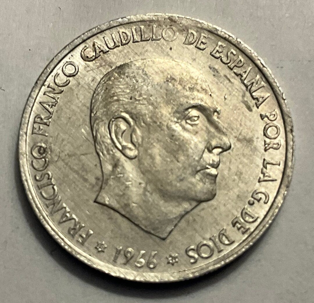 1966 Spain 50 Centimos Francisco Franco Coin - Etsy