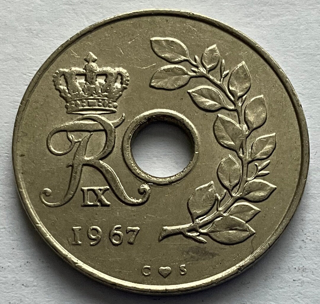 1967 Denmark 25 Ore Frederik IX Coin - Etsy