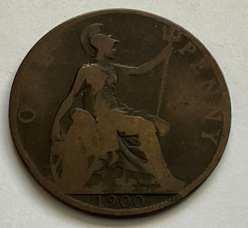 1900 Queen Victoria One Penny Coin - Etsy