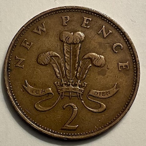 1971 United Kingdom Queen Elizabeth II 2 New Pence Coins - Etsy