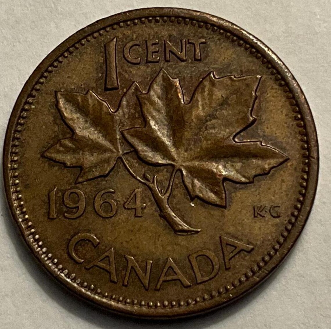 1964 Canada Queen Elizabeth II 1 Cent Coin - Etsy