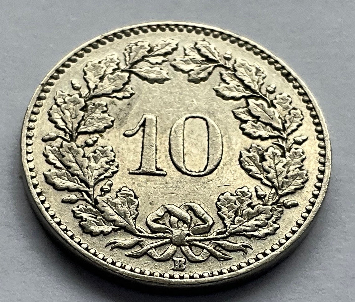 1939 Switzerland 10 Rappen Coin - Etsy