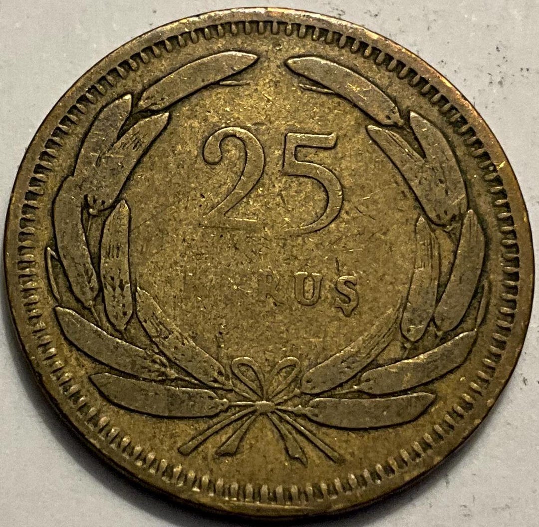 1956 Turkey 25 Kurus Coin - Etsy