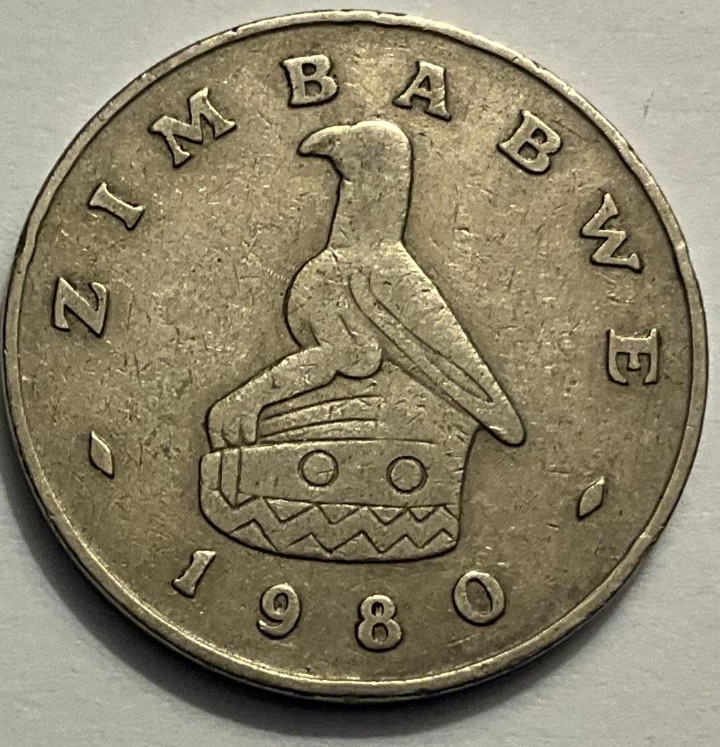 1980 Zimbabwe 50 Cents Coin - Etsy