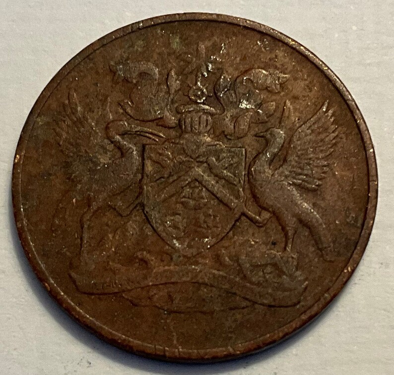 1966 Trinidad and Tobago 5 Cents Coin - Etsy