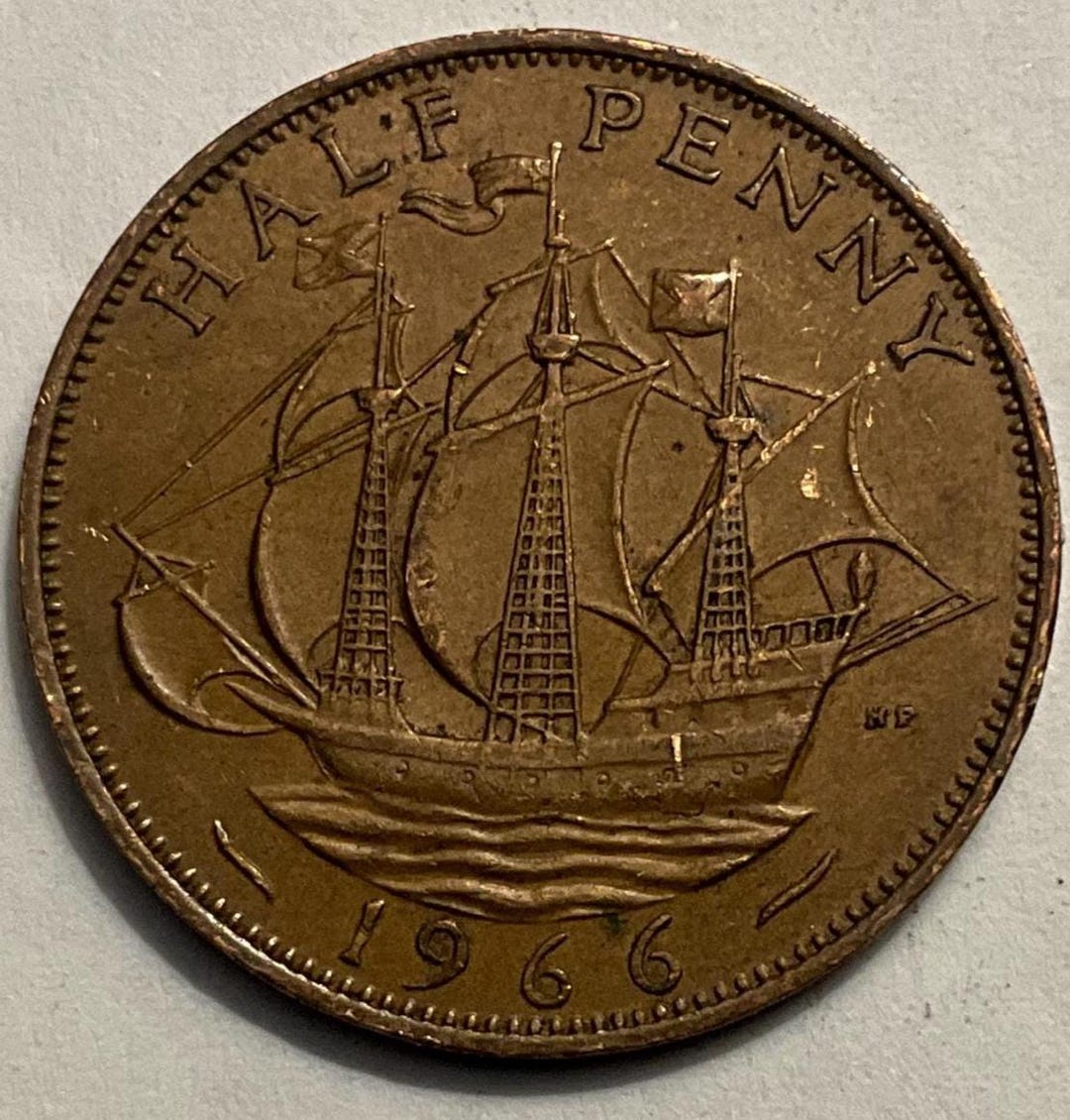 1966 Queen Elizabeth II Half Penny Coin - Etsy Canada