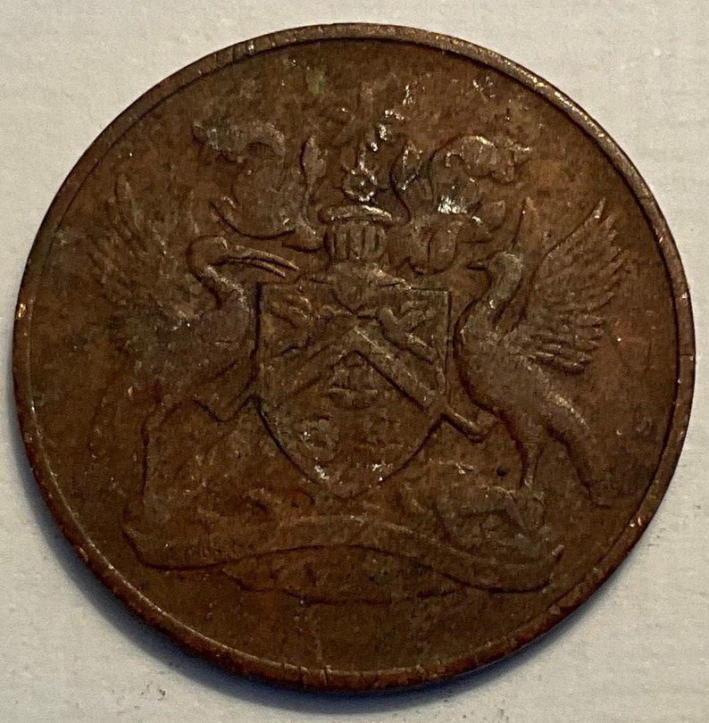 1966 Trinidad and Tobago 5 Cents Coin - Etsy