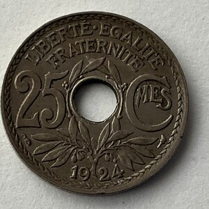 1920/1924 France 25 Centimes Coins - Etsy