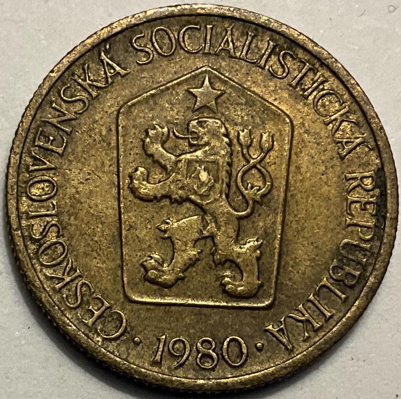1980 Czechoslovakia 1 Koruna Coin - Etsy