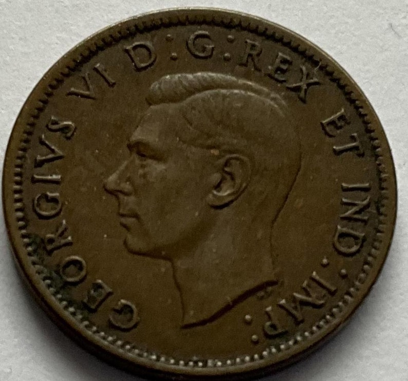 1940 Canada George VI 1 Cent Coin - Etsy
