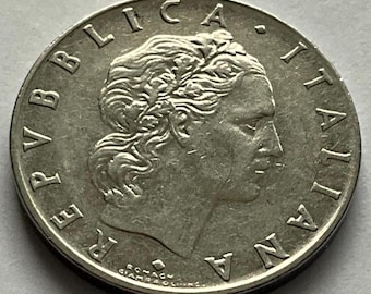 1956 or 1963 Italy 50 Lira Coin - Etsy