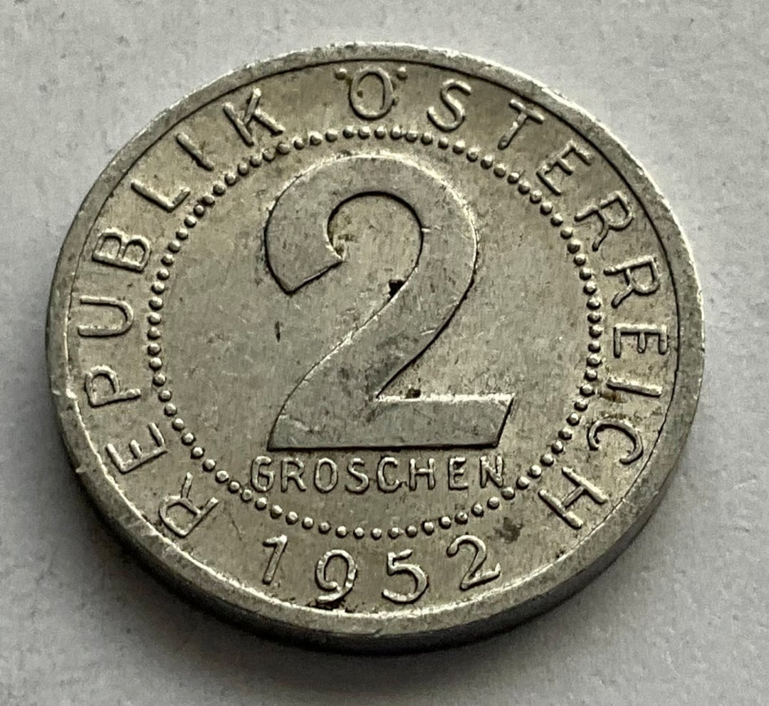 1952 Austria 2 Groschen Coin - Etsy