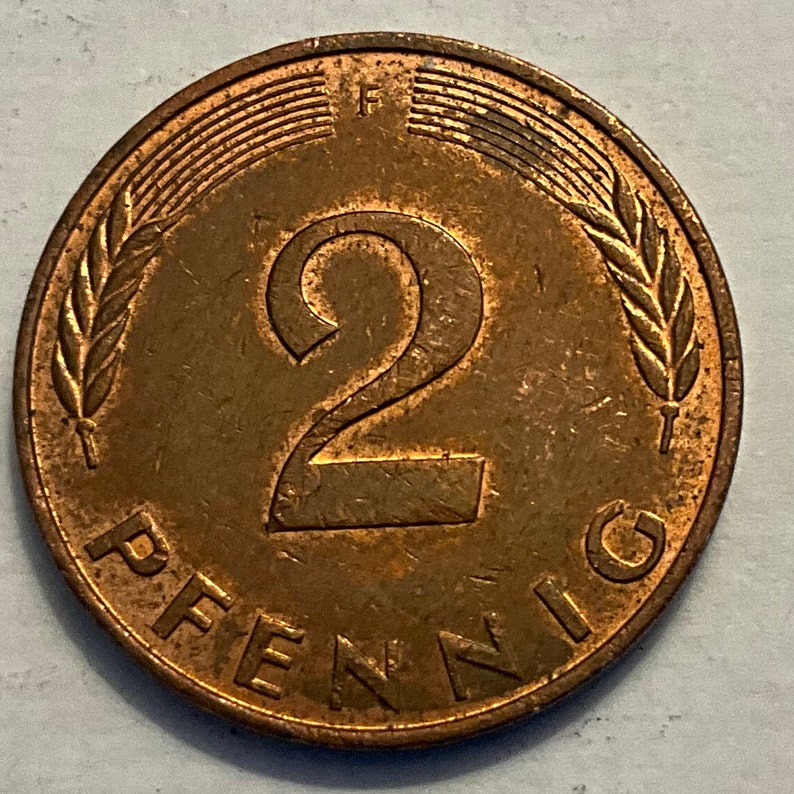 1984 Germany 2 Pfennig Coin - Etsy