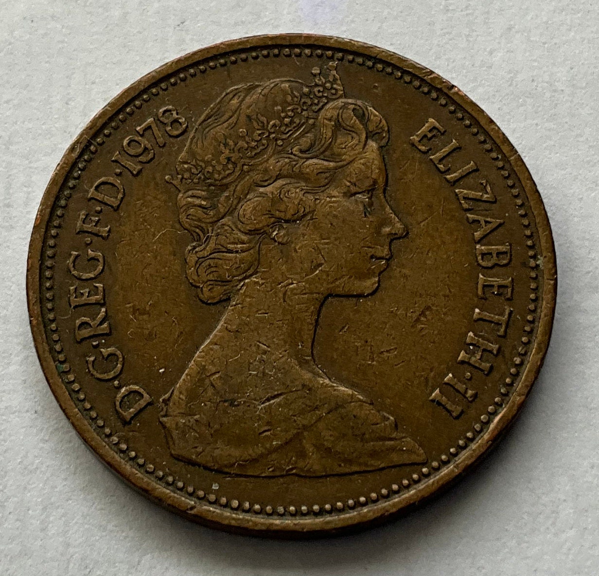 1978 Queen Elizabeth II 2 New Pence Coin - Etsy