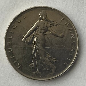 1970 France 1 Franc Coin - Etsy