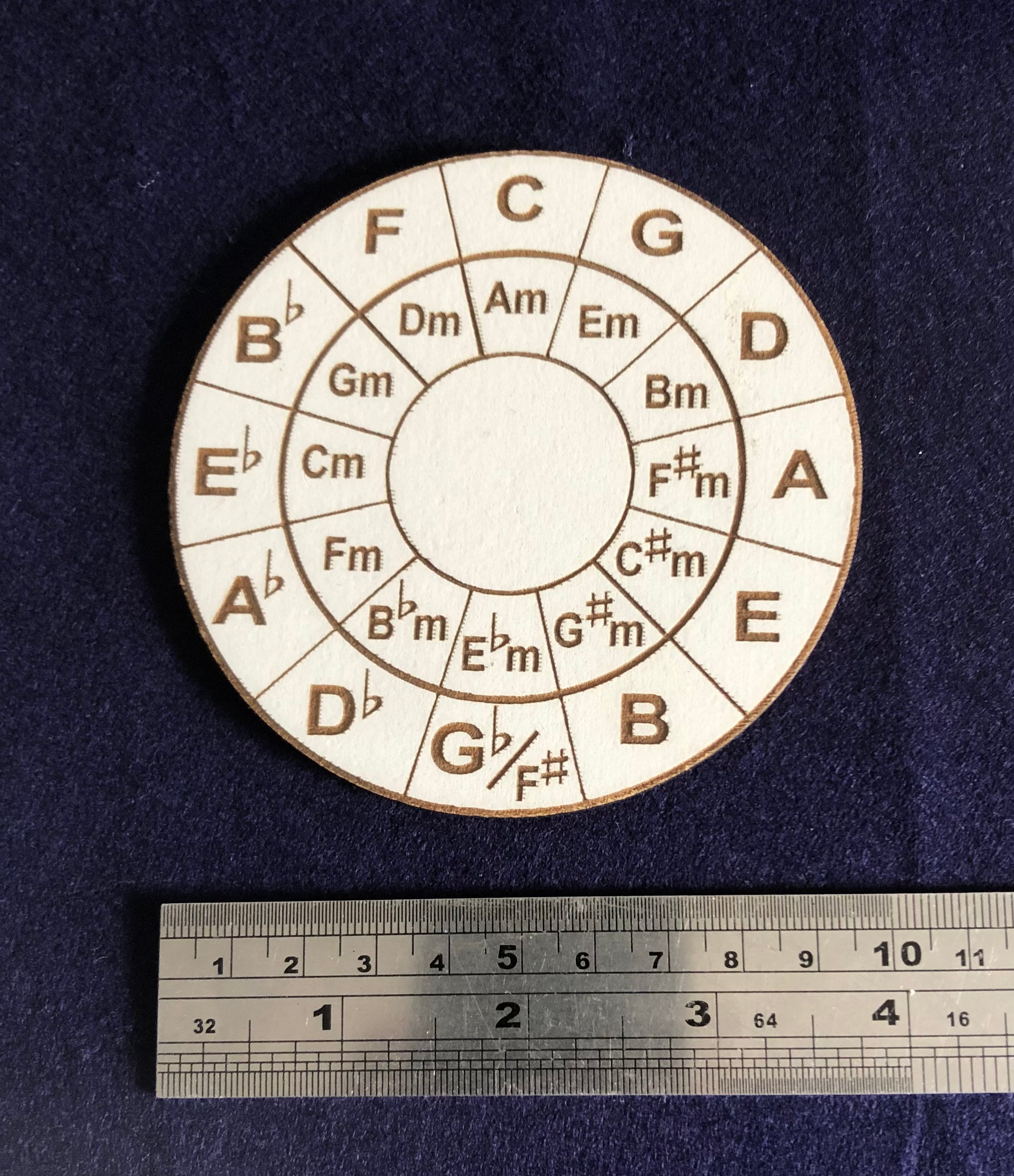 Circle-of-fifths - Laser Cut/engraved Wooden Drink Coaster - Etsy