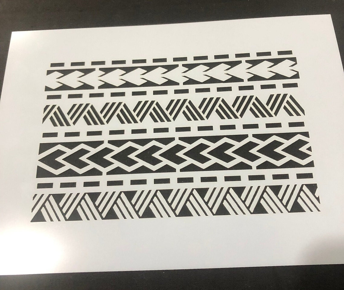 Laser Cut Stencil, Pacific Island, Fiji Kesakesa 16 - Etsy