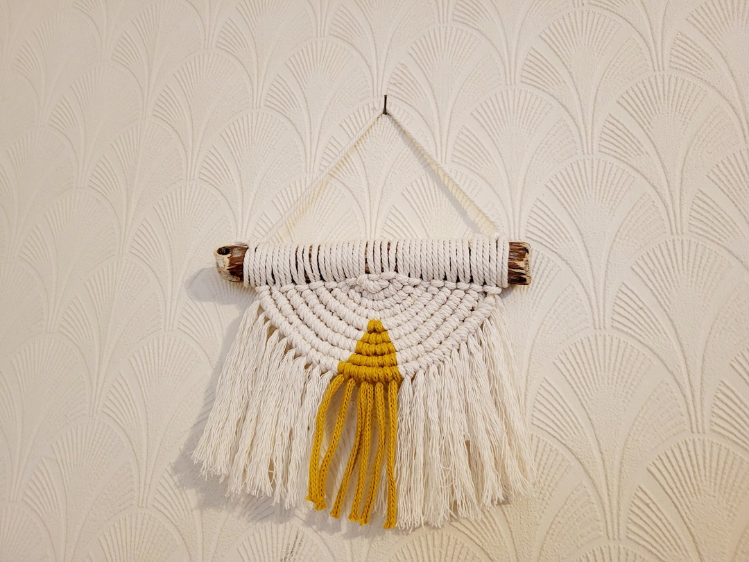 Half Moon Macramé Wall Hanging, Boho Home Decor, Bohemian Wall Design ...