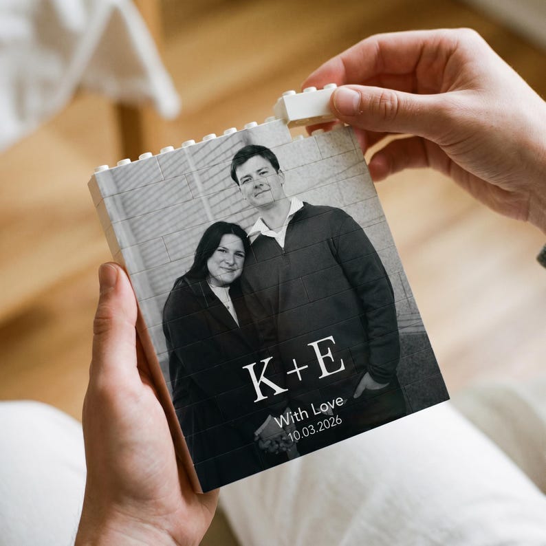 Custom Photo Building Block Puzzle - Personalized Photo Block Frame ...