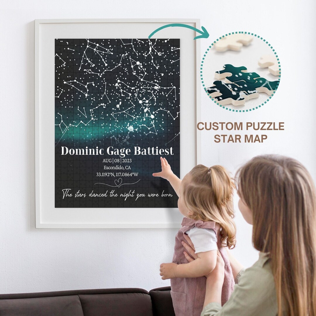 Custom Puzzle With Star Map Personalized Puzzles Constellation Map ...