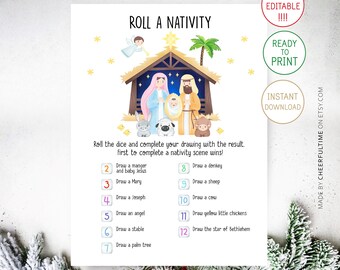 Roll a Nativity Game - Etsy
