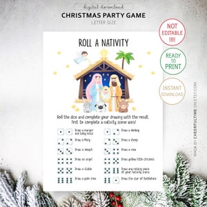 Printable Christmas Dice Game. Family Xmas Activity. Holiday Dice Fun ...