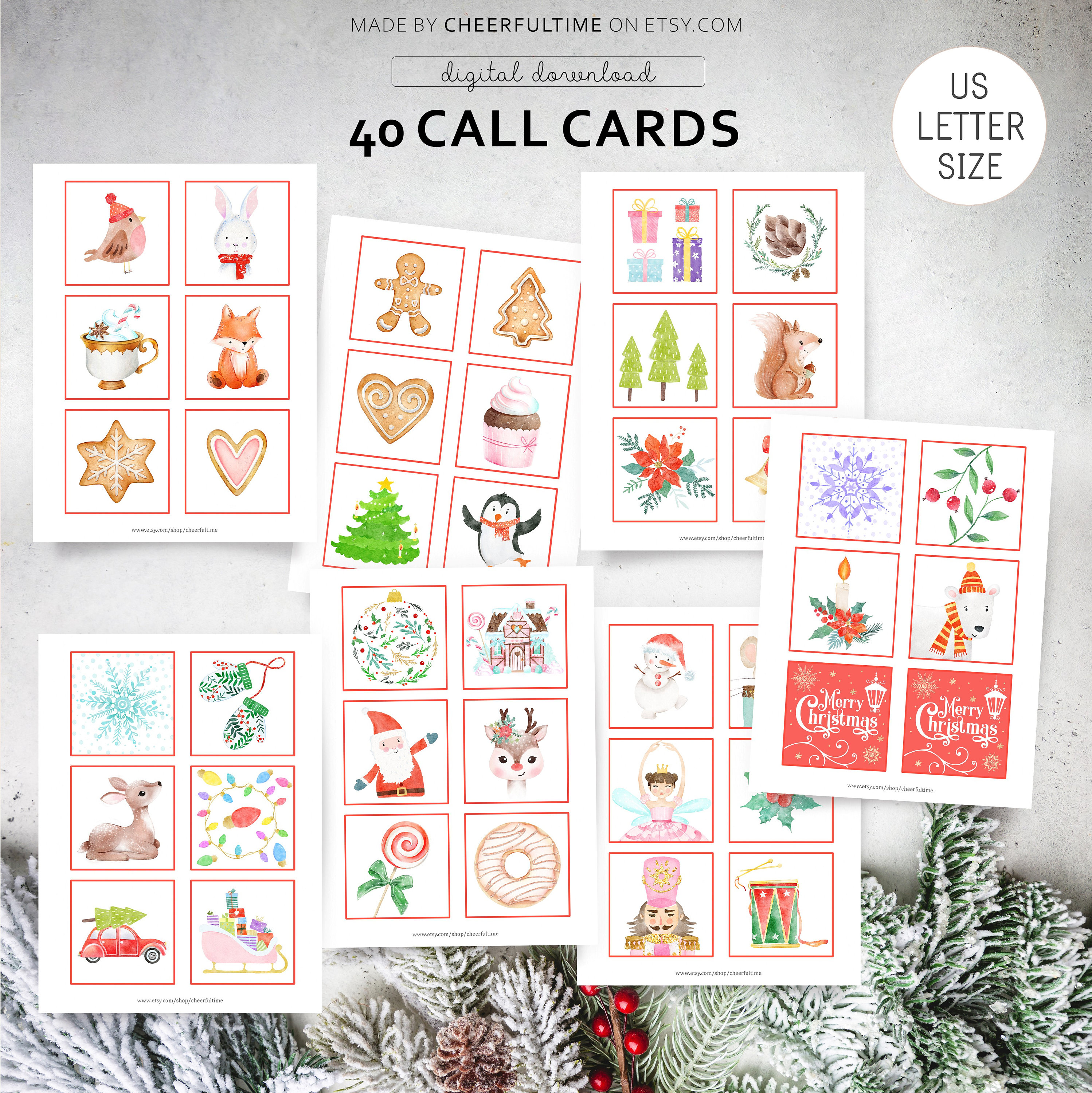 Printable Christmas Bingo Game DIY. Fun Christmas Bingo Cards. - Etsy ...