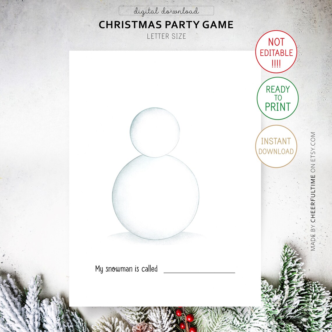 Christmas Roll A Snowman Dice Game Printable. Christmas Dice Game ...