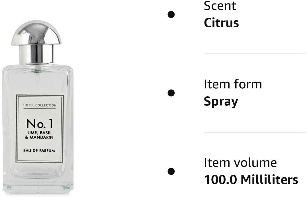 Hotel Collection No.1/lime Basil & Mandarin Scented 100ml Edp/perfume , Manufactured by Aldi ...