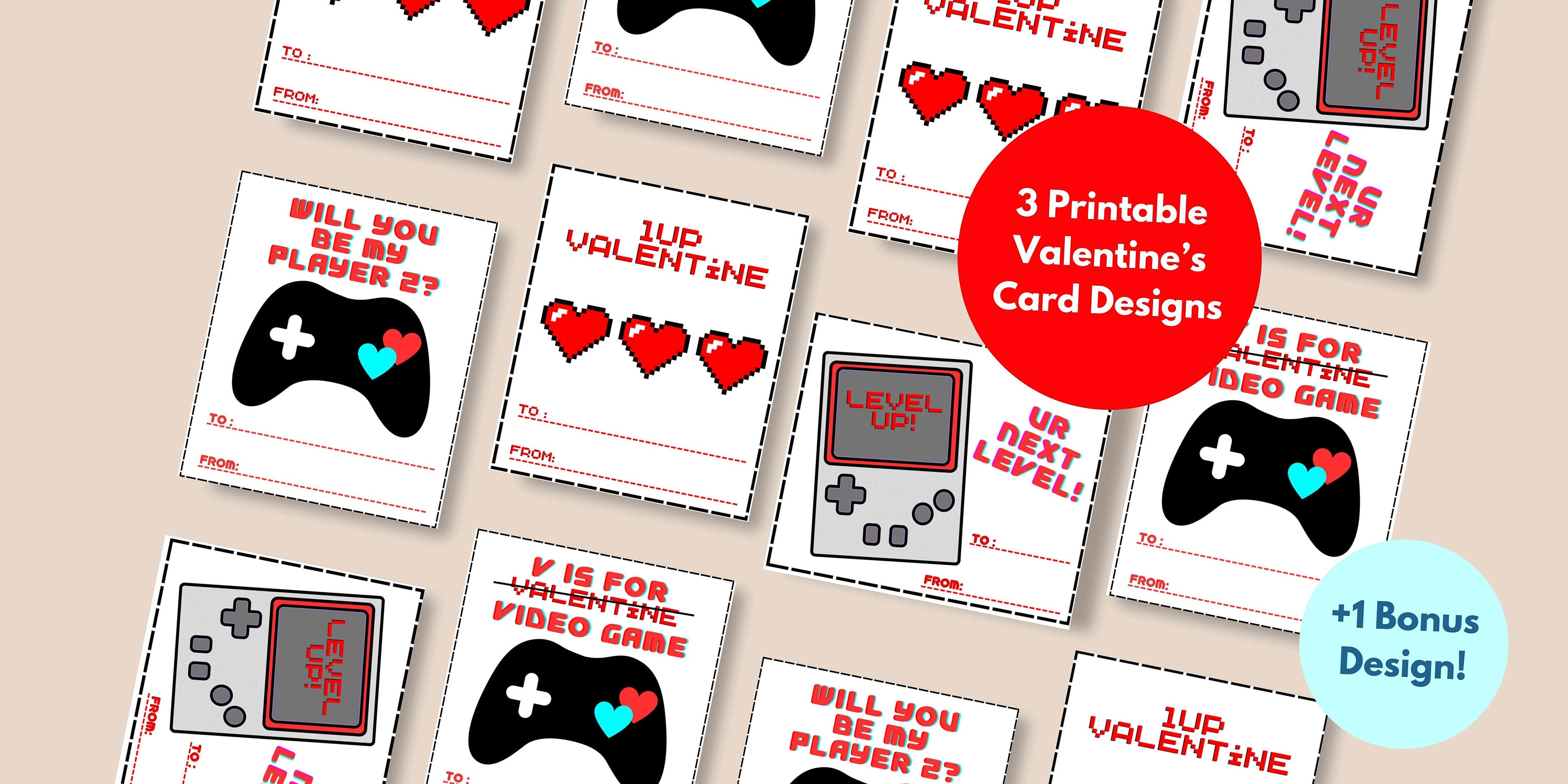 Gamer Valentines Day Cards, Gamer Valentines, Video Game Valentines ...