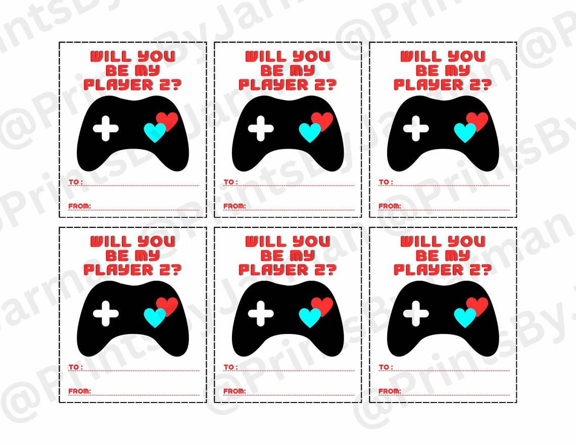 Gamer Valentines Day Cards, Gamer Valentines, Video Game Valentines ...