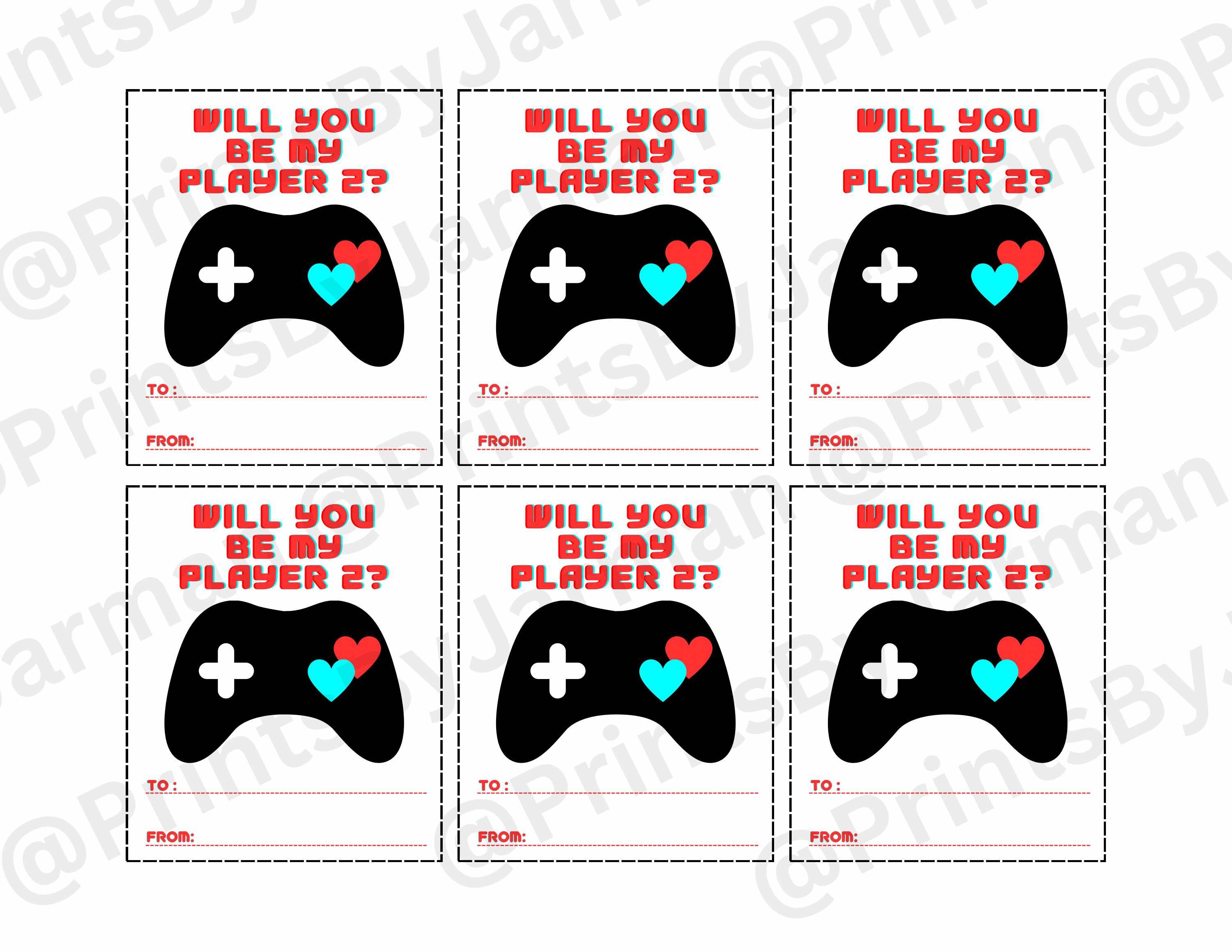 Gamer Valentines Day Cards, Gamer Valentines, Video Game Valentines ...