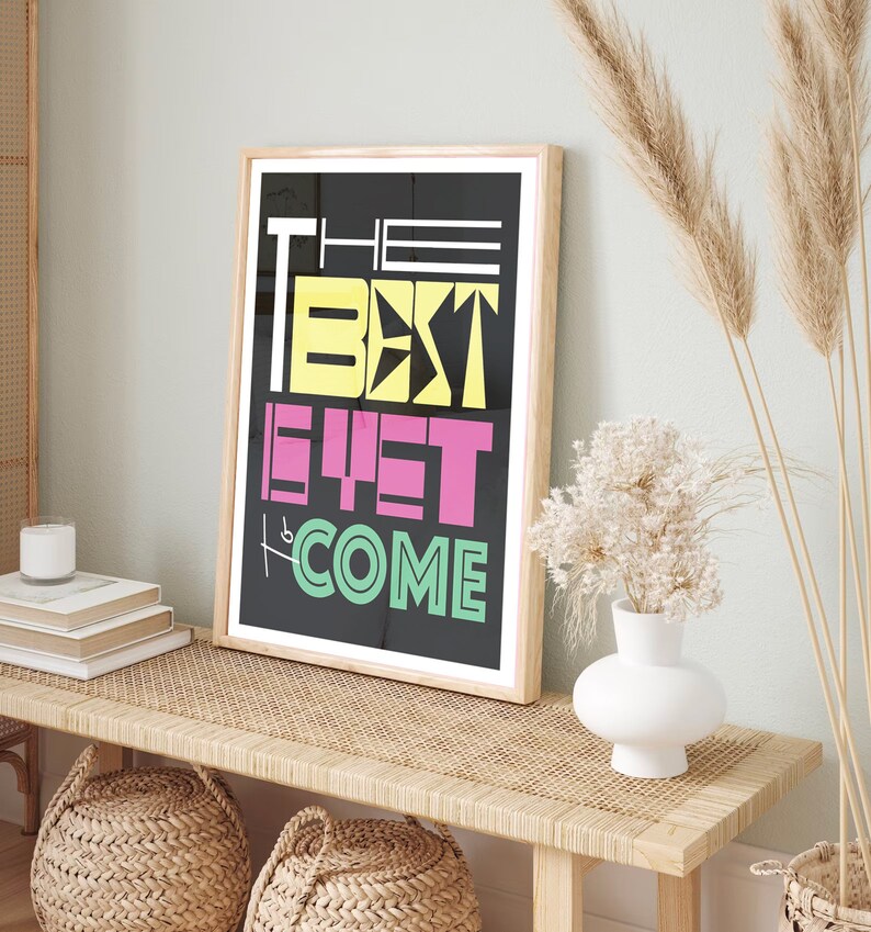 Printable Lettering Poster Typography Pop Art Wall Art - Etsy