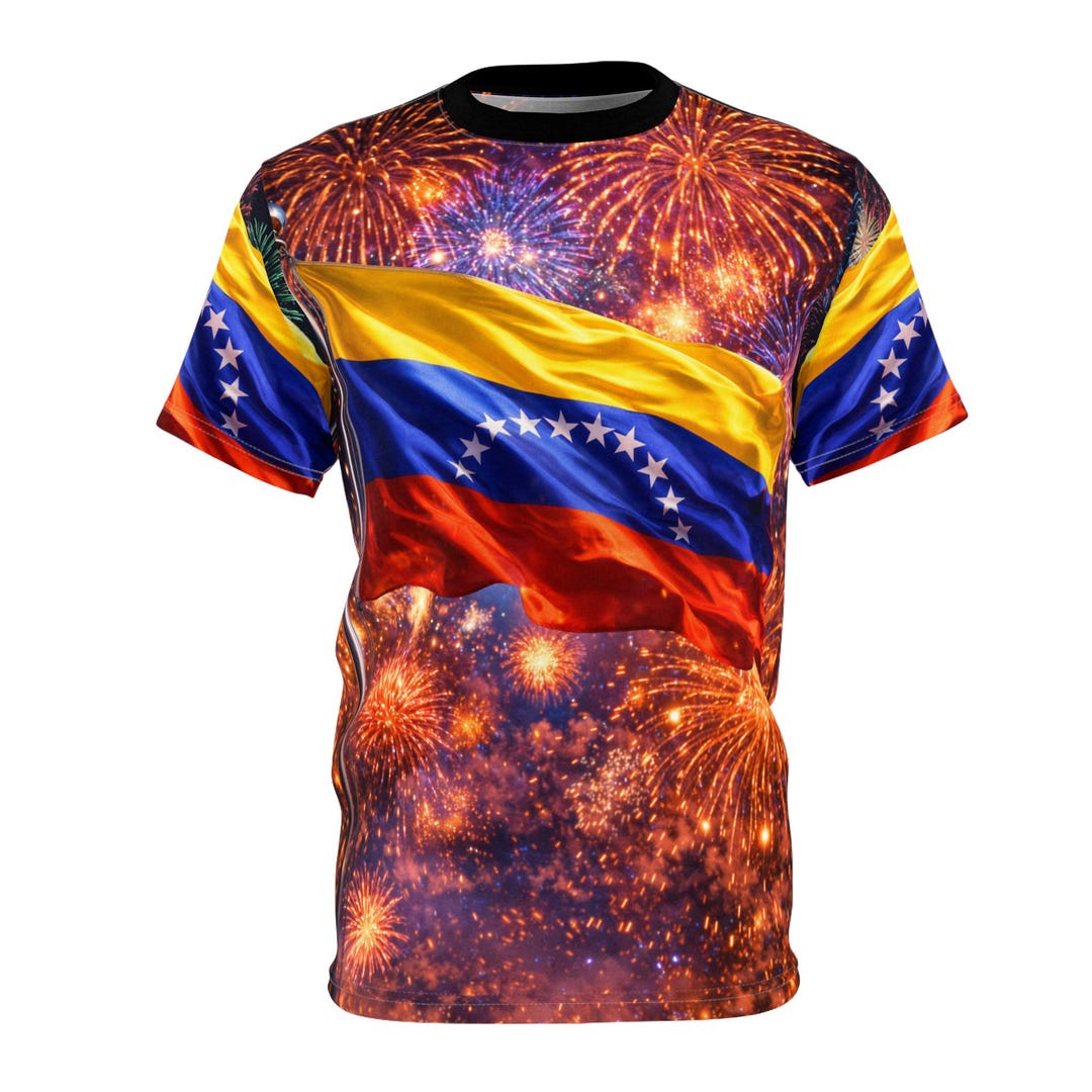 Venezuelan Flag Fireworks Tee | All-over Print Shirt - Etsy