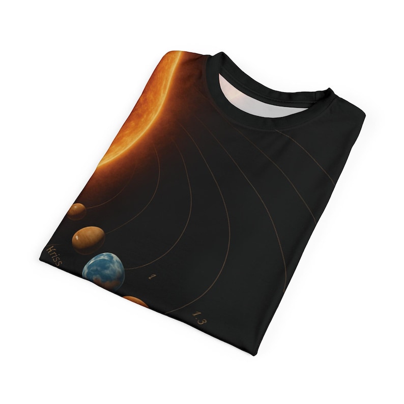 Solar System Graphic Tee | Planet Orbit Space Shirt | Astronaut Galaxy ...