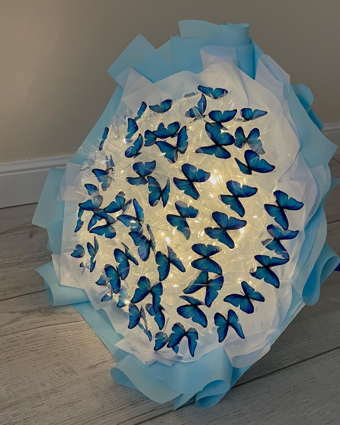 Led Butterfly Bouquet, Evergreen Flower, Ready-made Bouquet - Etsy