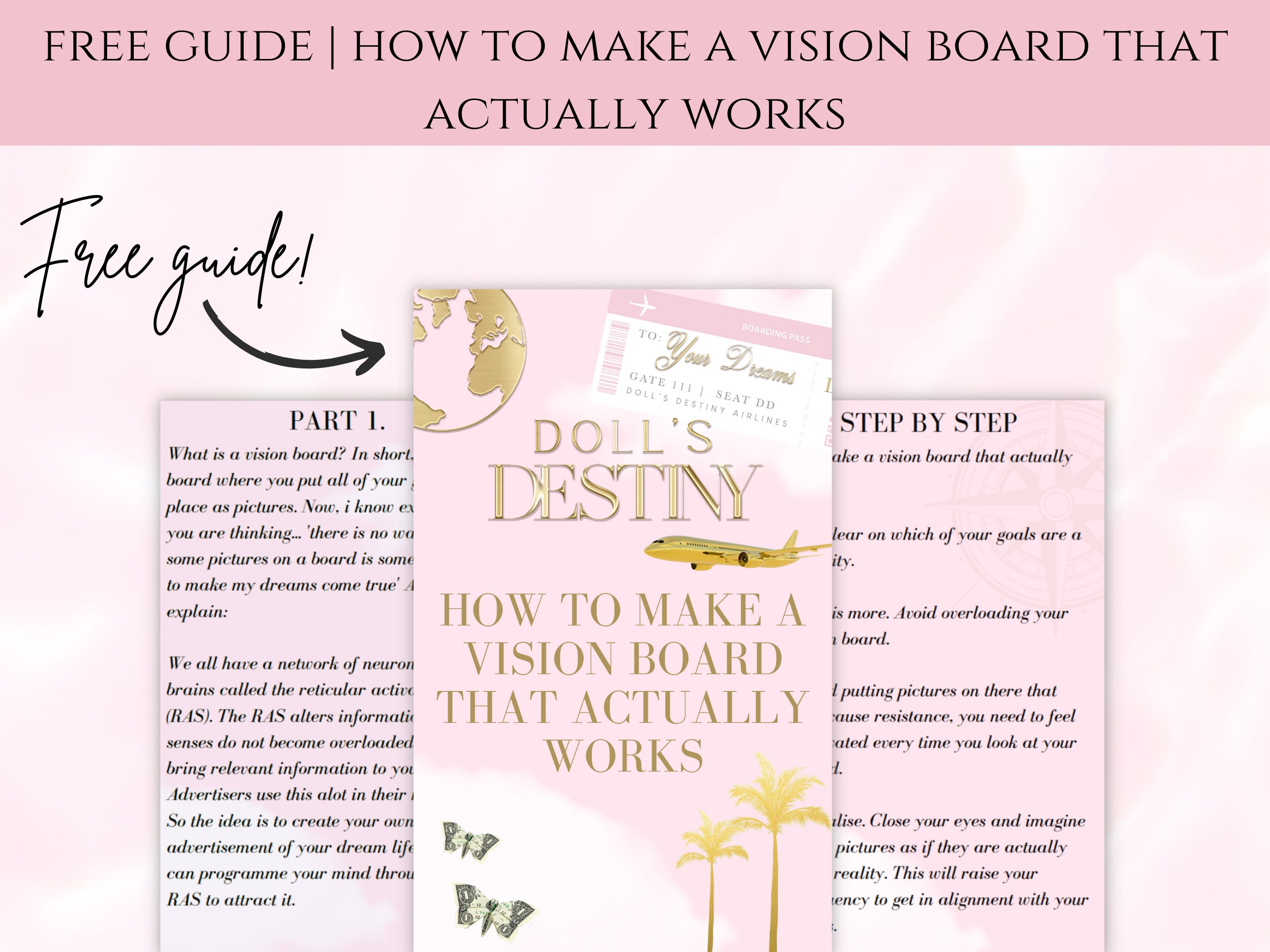 Digital Vision Board Template Kit // Vision Board, Manifestation, Goal ...