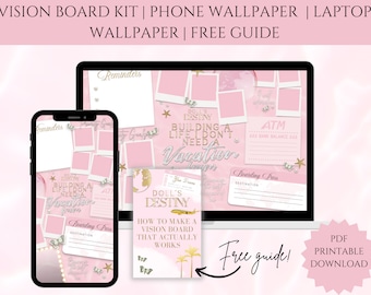 Vision Board Digital | Printable Template | Dream Manifestation | Goal ...