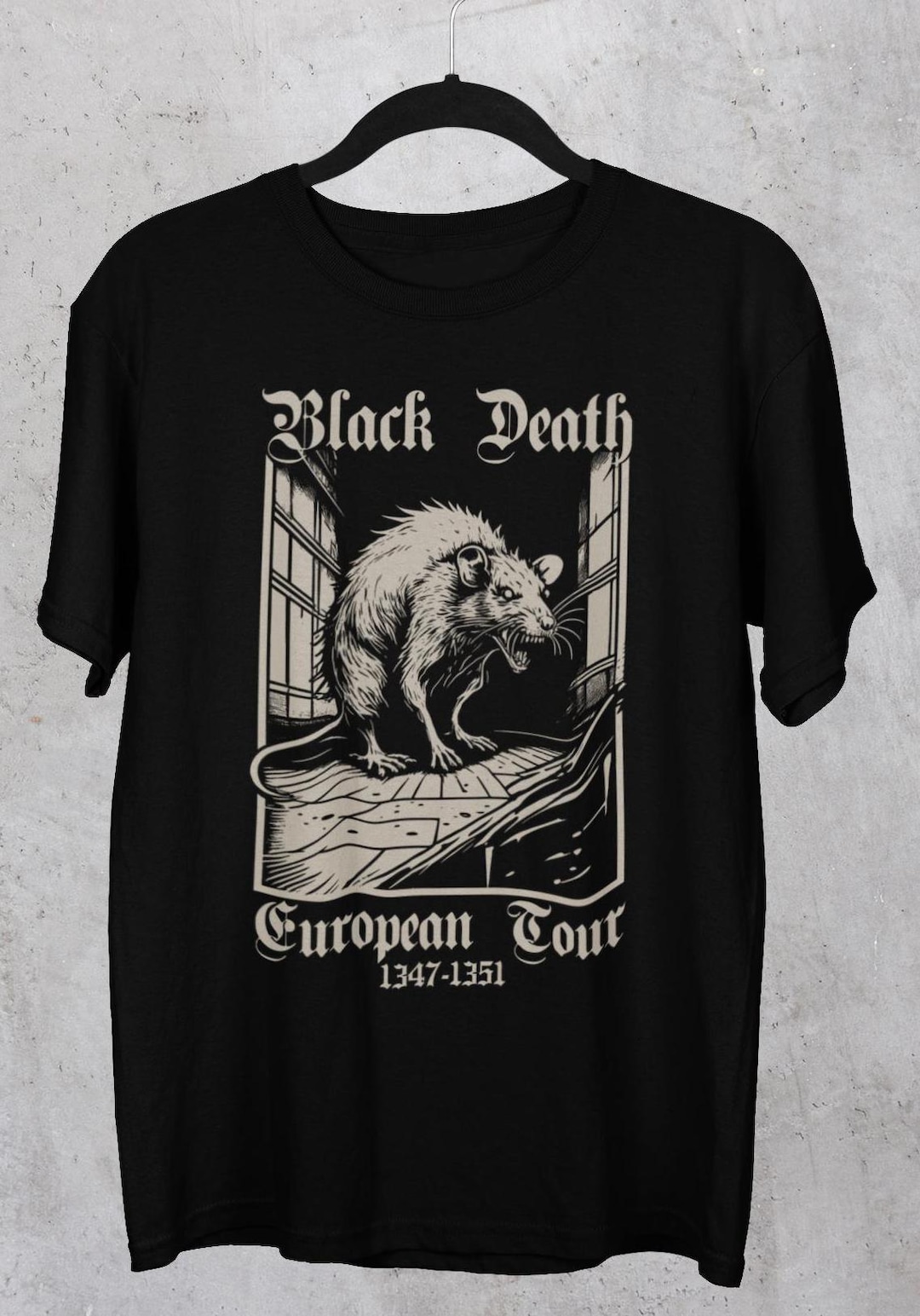 Black Death Shirt: Medieval Rat Gothic Tee - Etsy