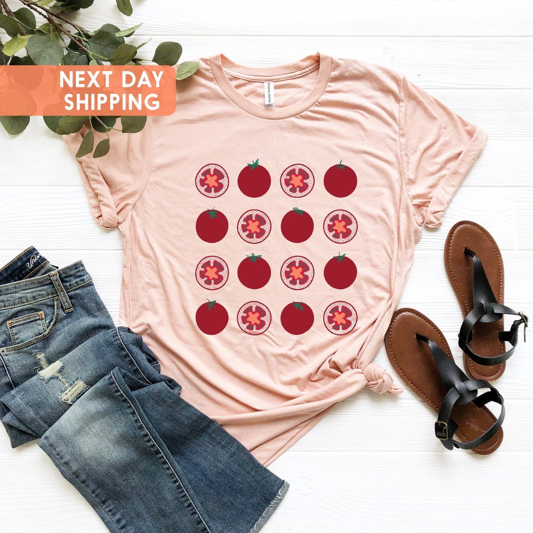 Tomato Shirt, Graphic Tee, Vegetable Screen Print Shirt,clothing Foodie ...