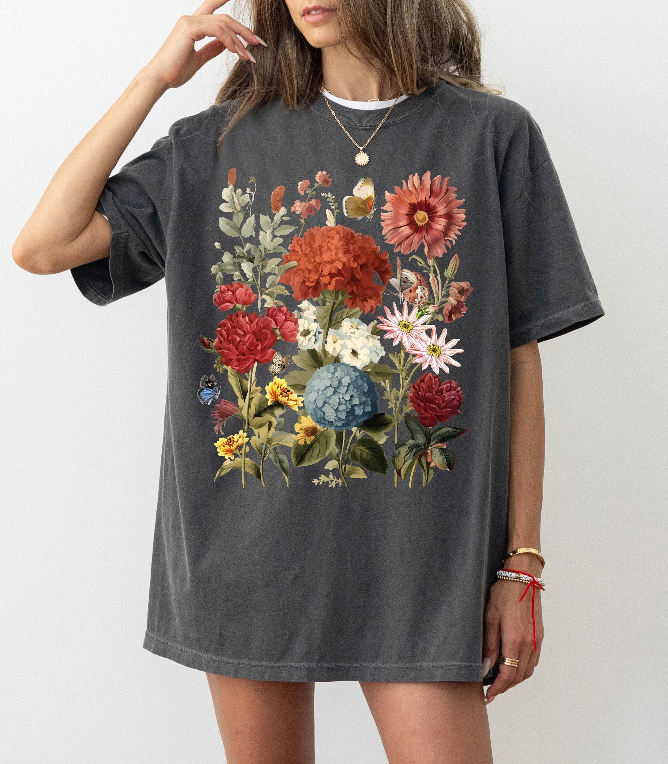 Boho Wildflower Cottagecore Comfort Colors® Shirt - Etsy